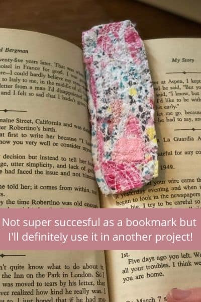 How to make a Scrap Fabric Bookmark from Teeny Tiny Trimmings
