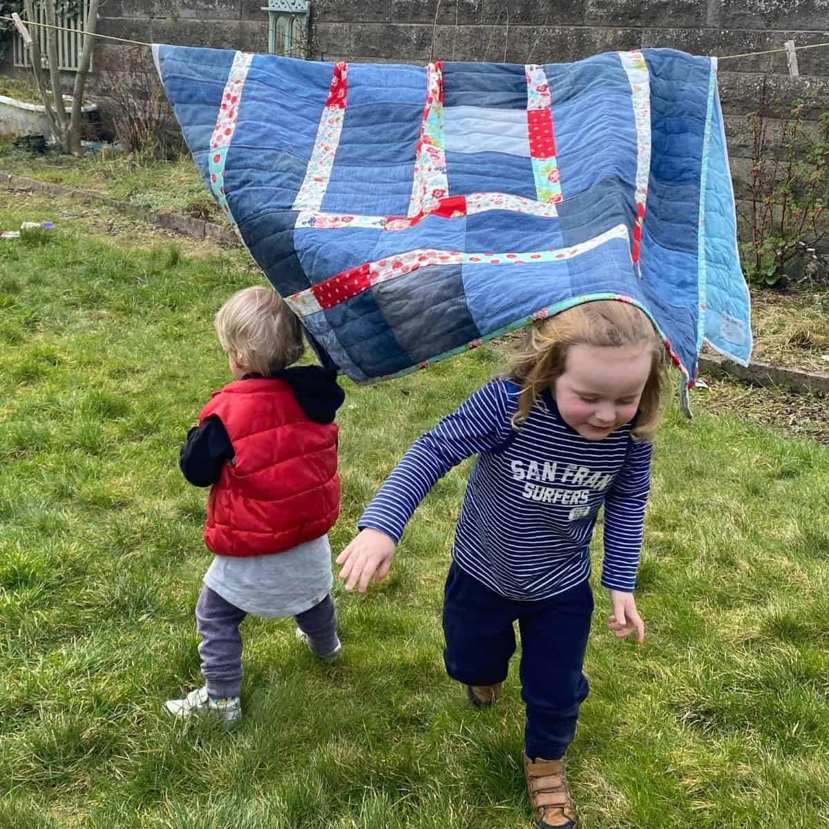 Quick Denim Quilt (Improv Quilt with Instructions) - Scrap Fabric Love