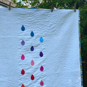 Rainbow Raindrops Baby Quilt - Free Applique Quilt Pattern