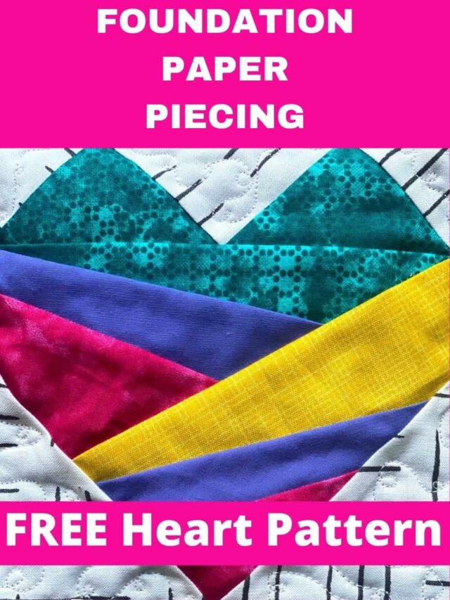 Beginner Friendly Foundation Heart Pattern Paper Piecing Story - Scrap ...