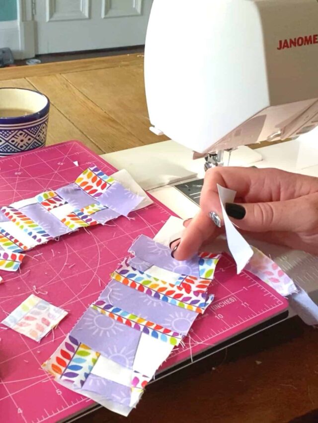 Sewing Scraps to Adding Machine Tape Story - Scrap Fabric Love