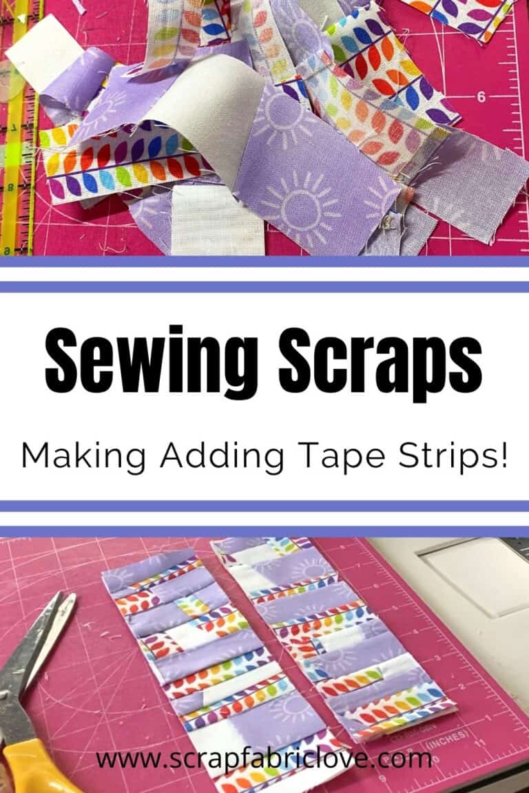 How to Sew Scraps to Adding Machine Tape - Fabric from Scraps Part 3