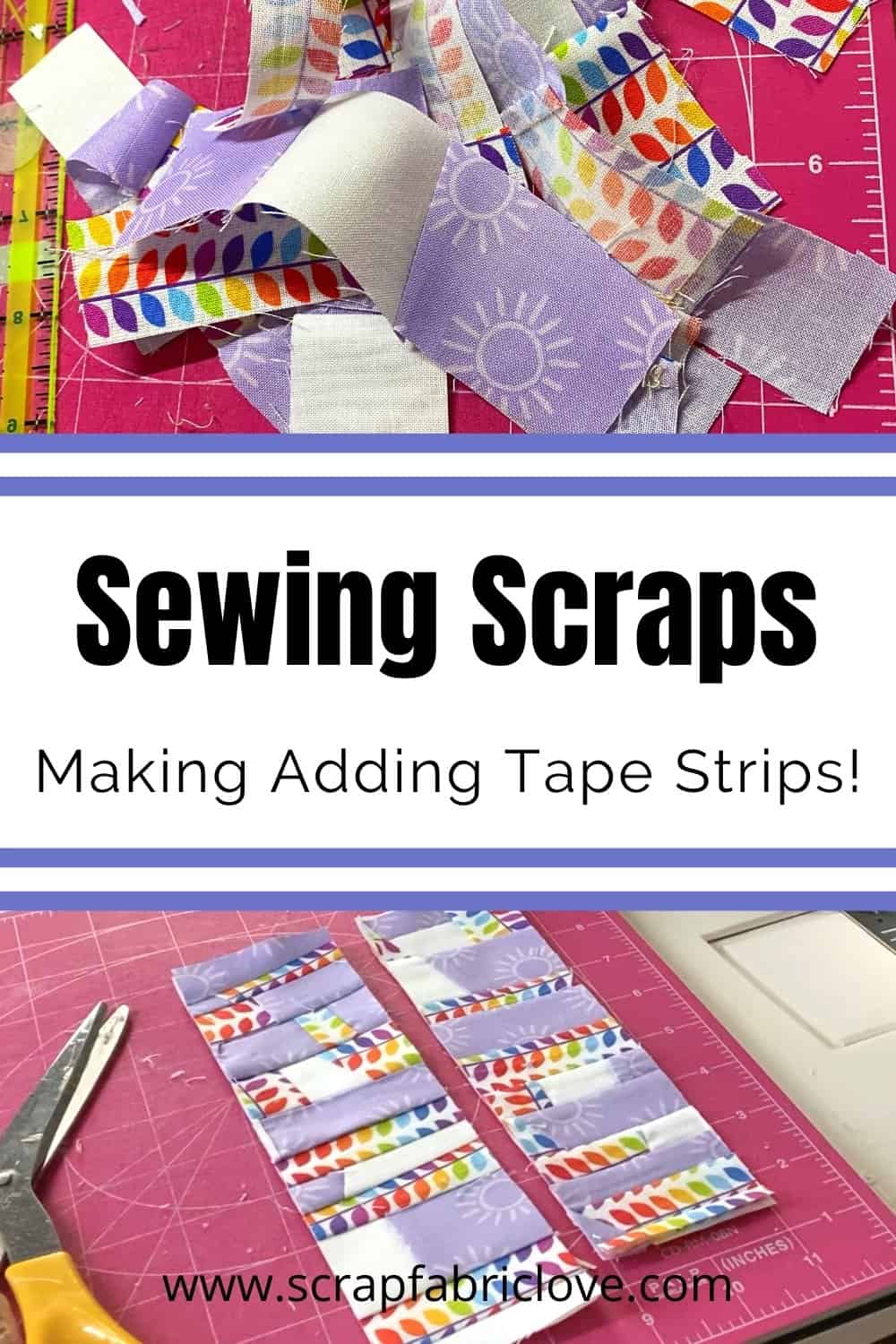 How to Sew Scraps to Adding Machine Tape - Fabric from Scraps Part 3