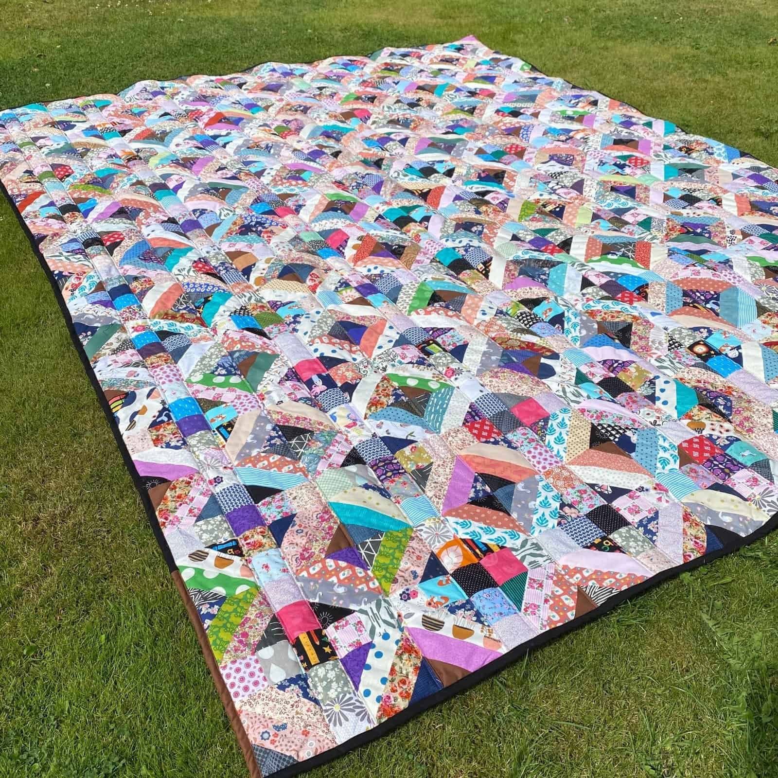 Quilt as You Go in Sections - Queen Sized Quilt - Scrap Fabric Love