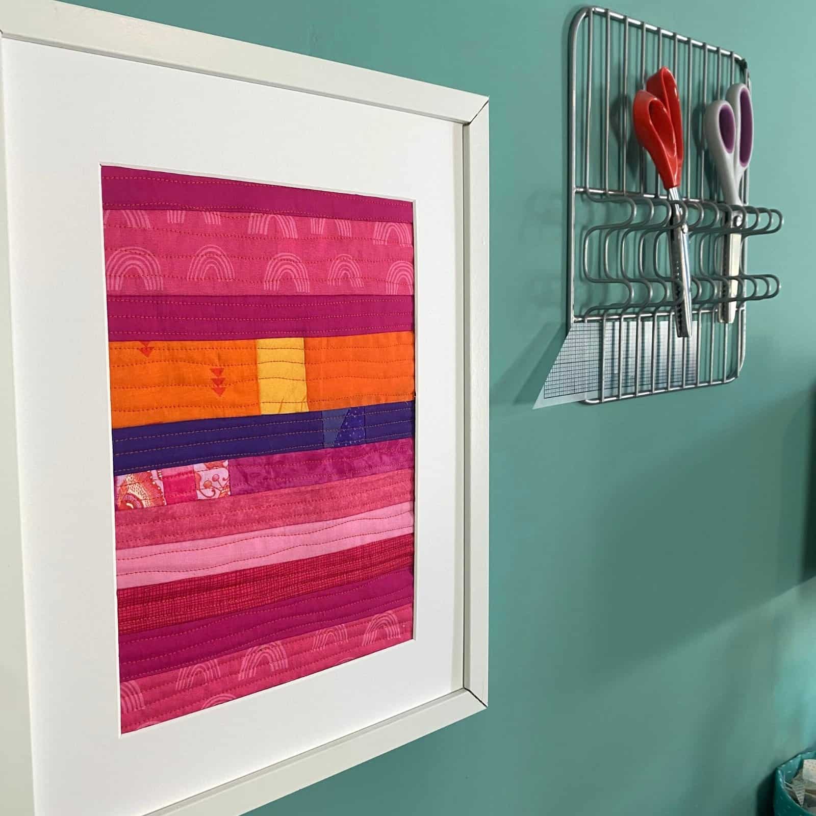 How to Make a Quilted Wall Hanging from Scraps (Quilt-As-You-Go)
