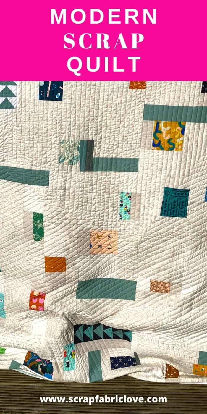 How to Make a Modern Scrap Quilt - Improv Style! - Scrap Fabric Love