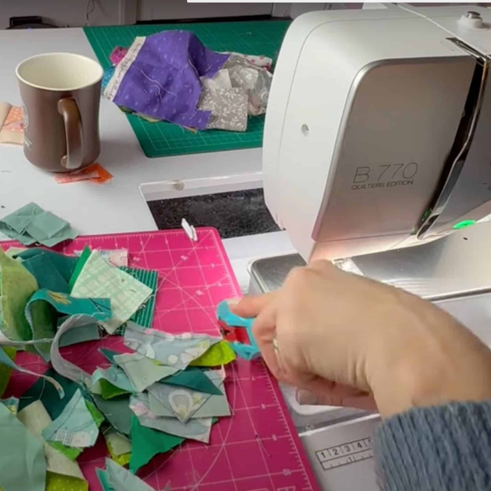 One Color Crumb Quilt Block Tutorial - Scrap Fabric Love