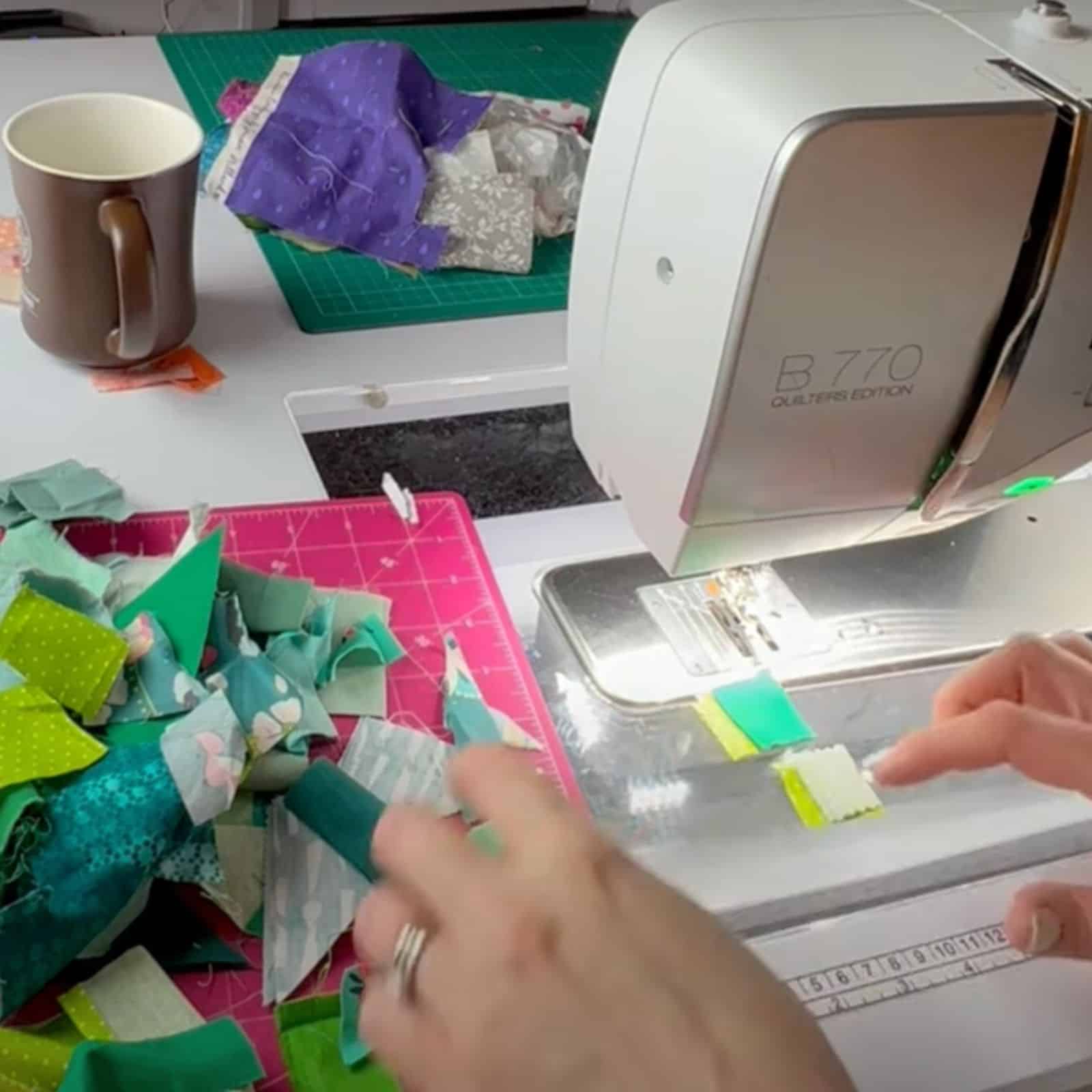 One Color Crumb Quilt Block Tutorial - Scrap Fabric Love