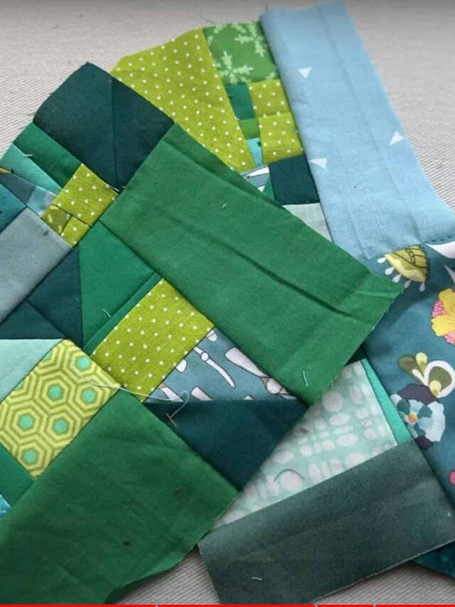 Easy Tutorial for One Color Crumb Quilt Block Story - Scrap Fabric Love