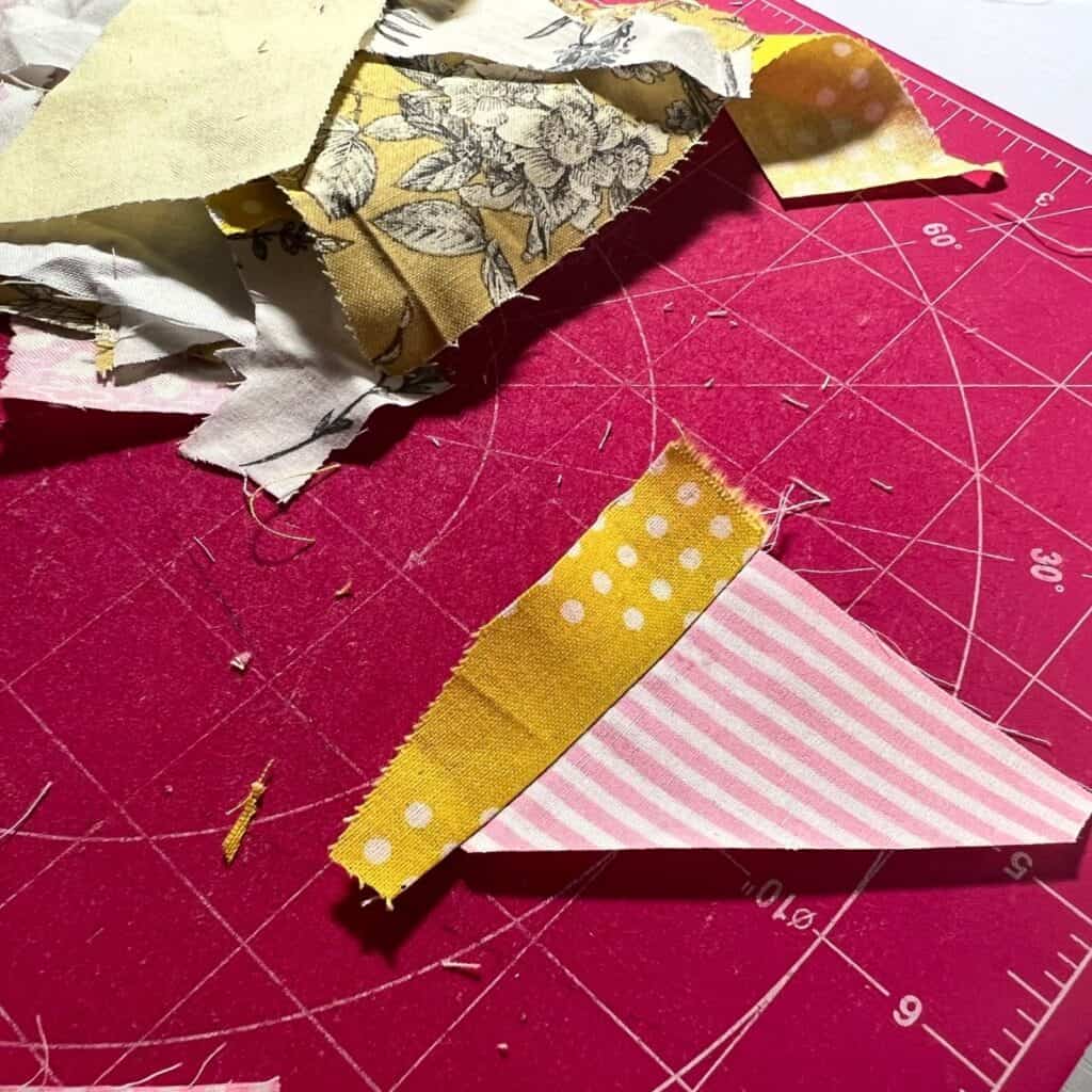 Improv Braided Quilt Block - Use your Scraps! - Scrap Fabric Love