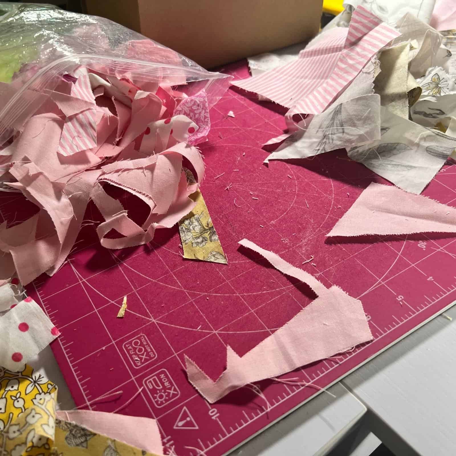 Improv Braided Quilt Block - Use your Scraps! - Scrap Fabric Love