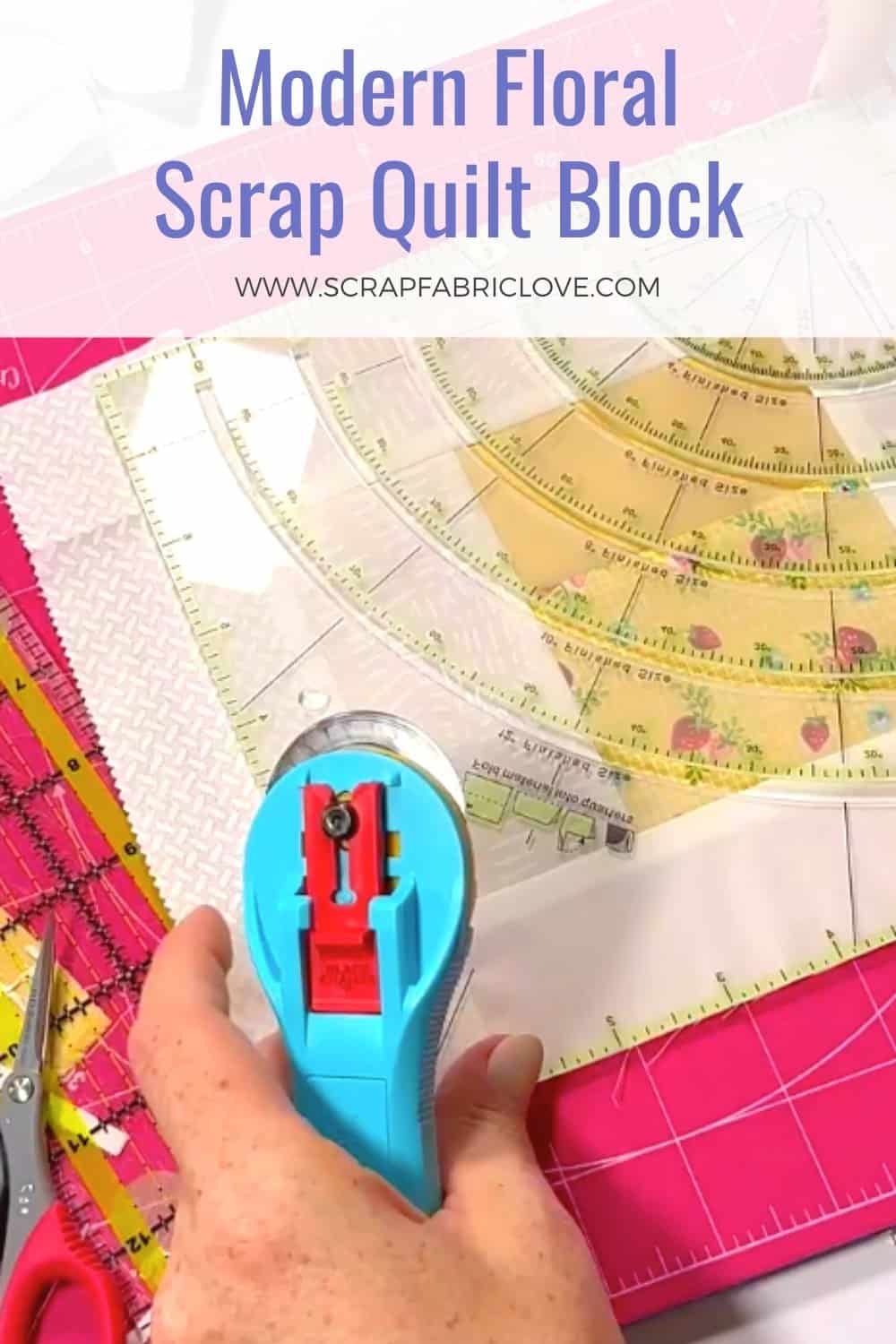 Scrap Fabric Quilt Block Tutorial for Floral Scraps!