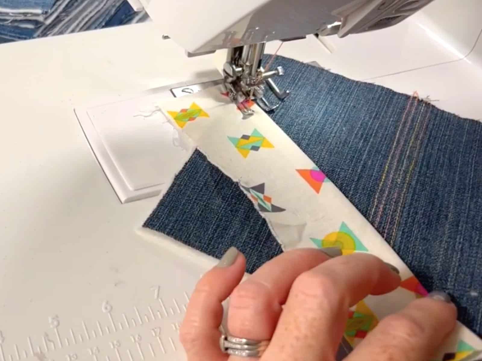 Fun Denim Quilt Blocks (Use your binding scraps for these QAYG Blocks!)