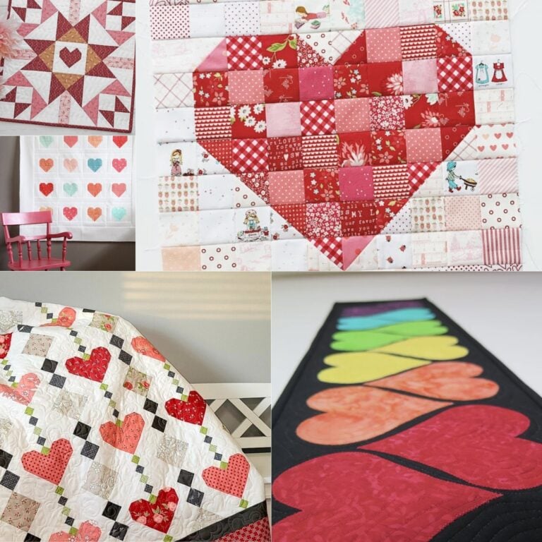 20 Heart Quilt Patterns to Make for Someone you Love!