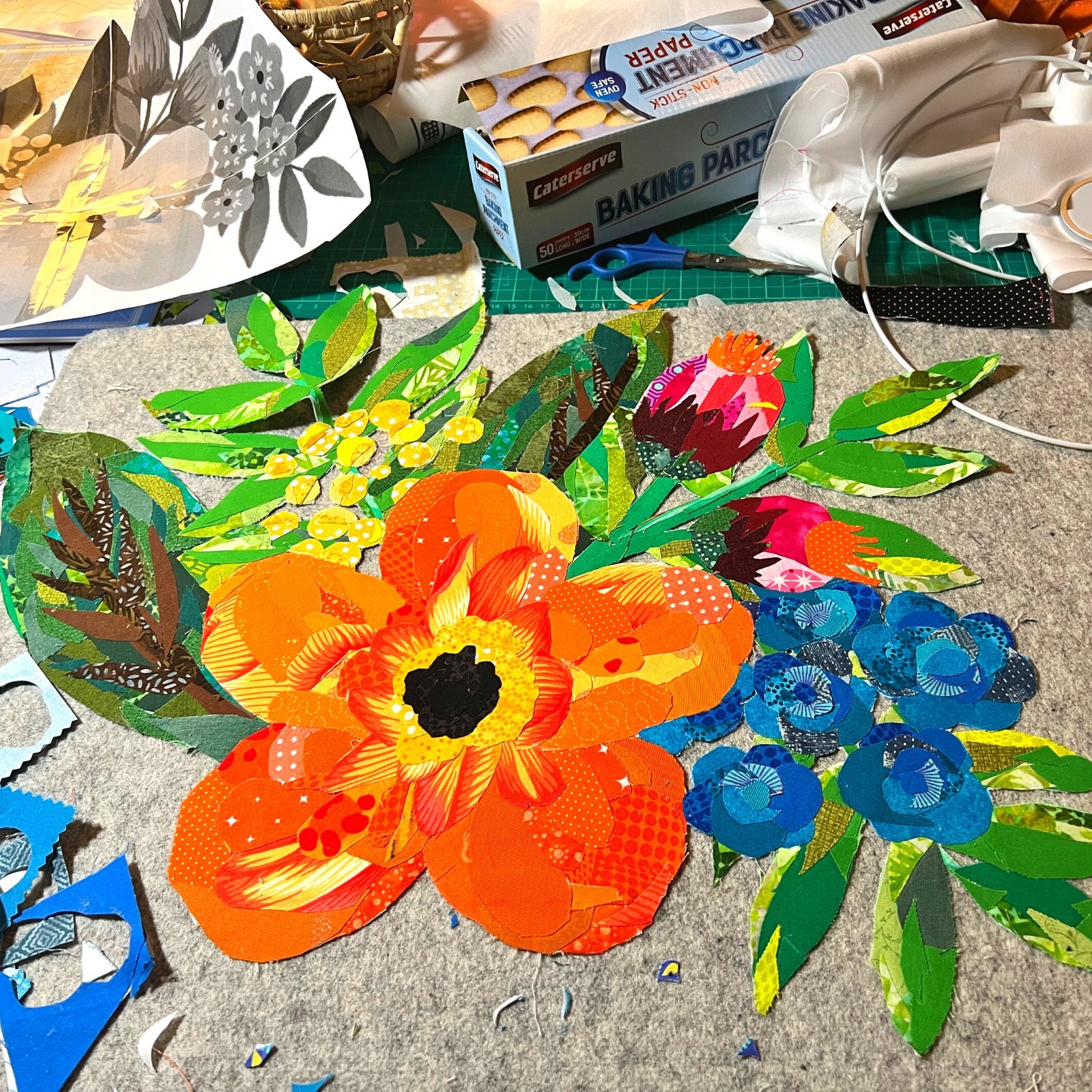 My First Time Collage Quilt - So Much Fun! - Scrap Fabric Love