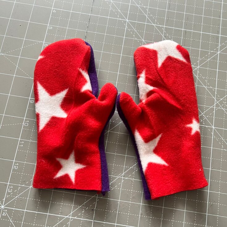 How to Make Fleece Mittens for Kids - Scrap Fabric Love