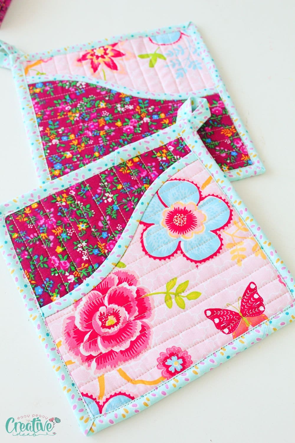 18 Simple Pot Holder Patterns For You To Sew - Scrap Fabric Love
