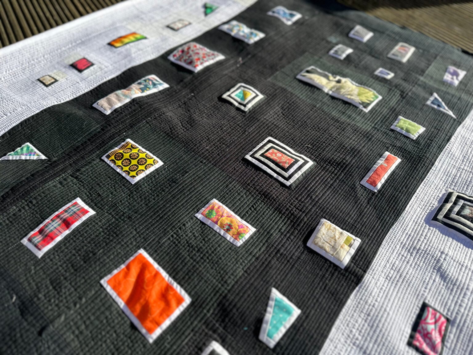 Quilting With Scraps With A Special Meaning: Framed Scraps Quilt ...
