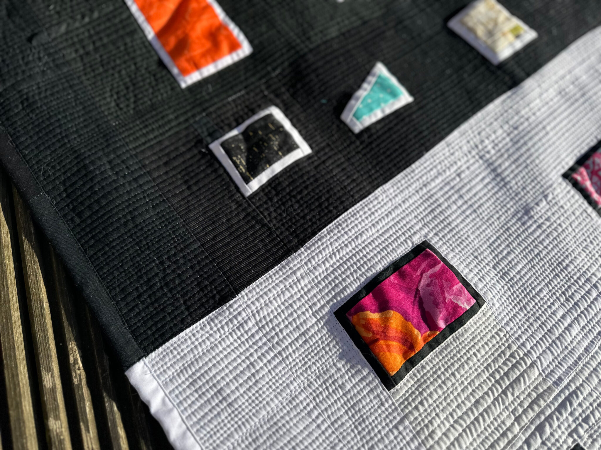 Quilting With Scraps With A Special Meaning: Framed Scraps Quilt ...
