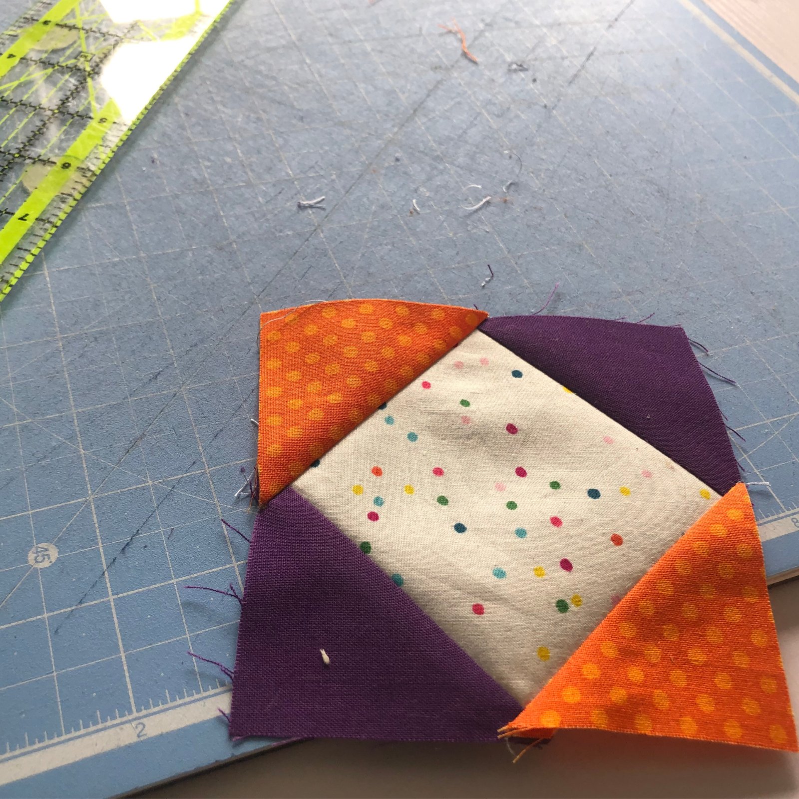 Square in a Square Variation Quilt Block (Big 20" Block!) - Scrap ...