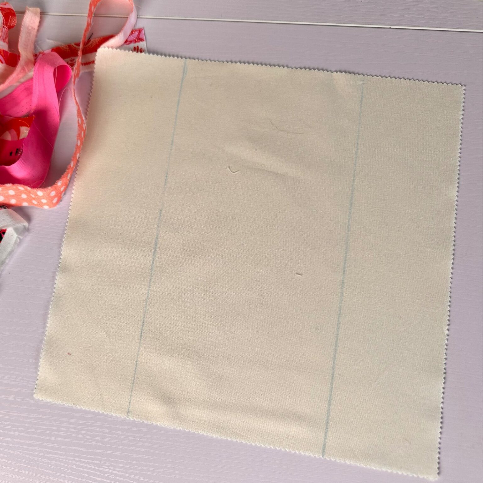 Color Coordinated Selvage Edge Quilt Block - Scrap Fabric Love