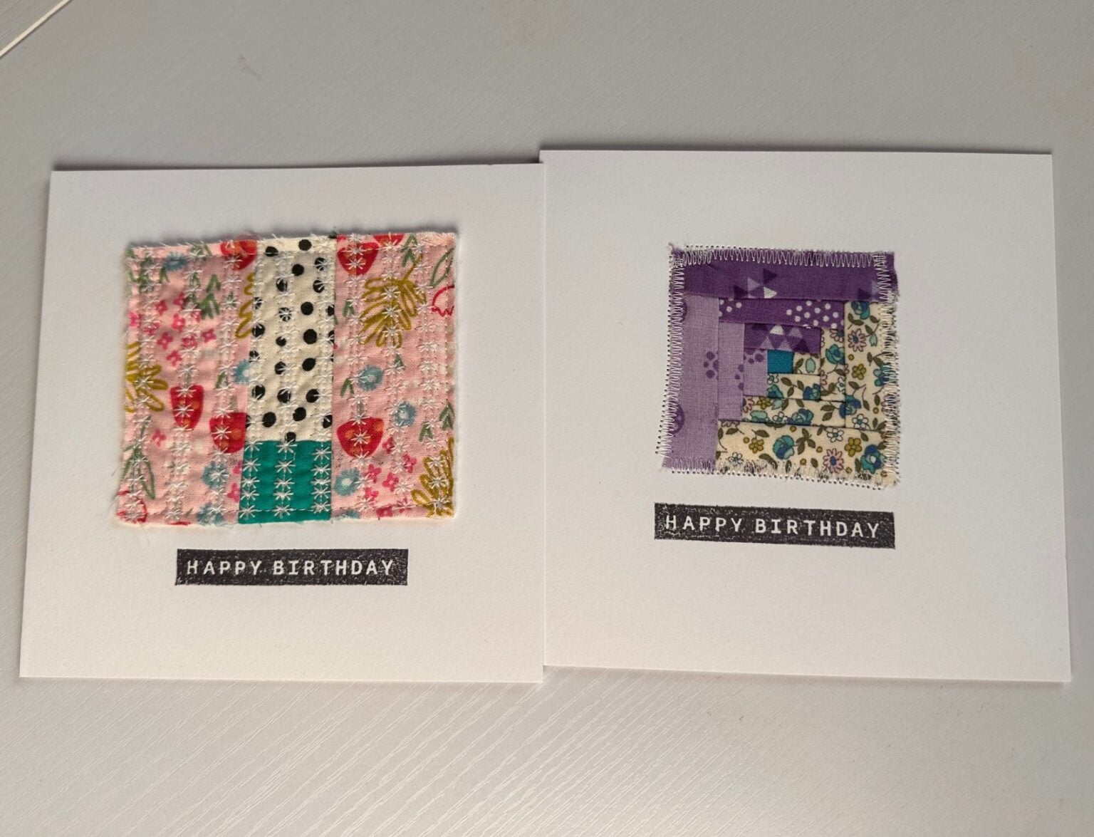 DIY Scrap Fabric Greeting Cards - Scrap Fabric Love