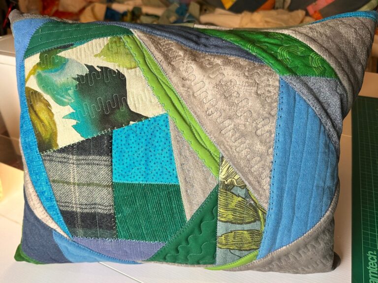 Quilt-As-You-Go Crazy Quilt Block - Scrap Fabric Love