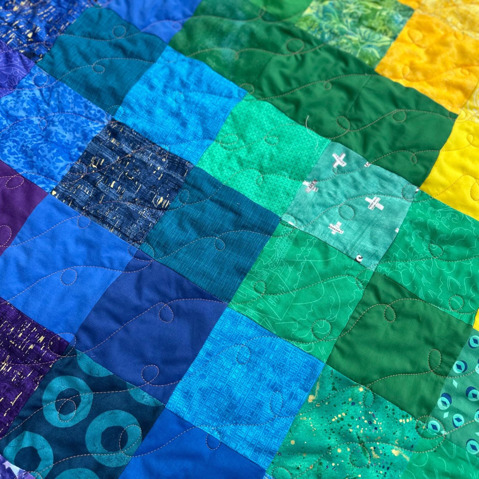 Easy Rainbow On-Point Charm Pack Quilt - Scrap Fabric Love