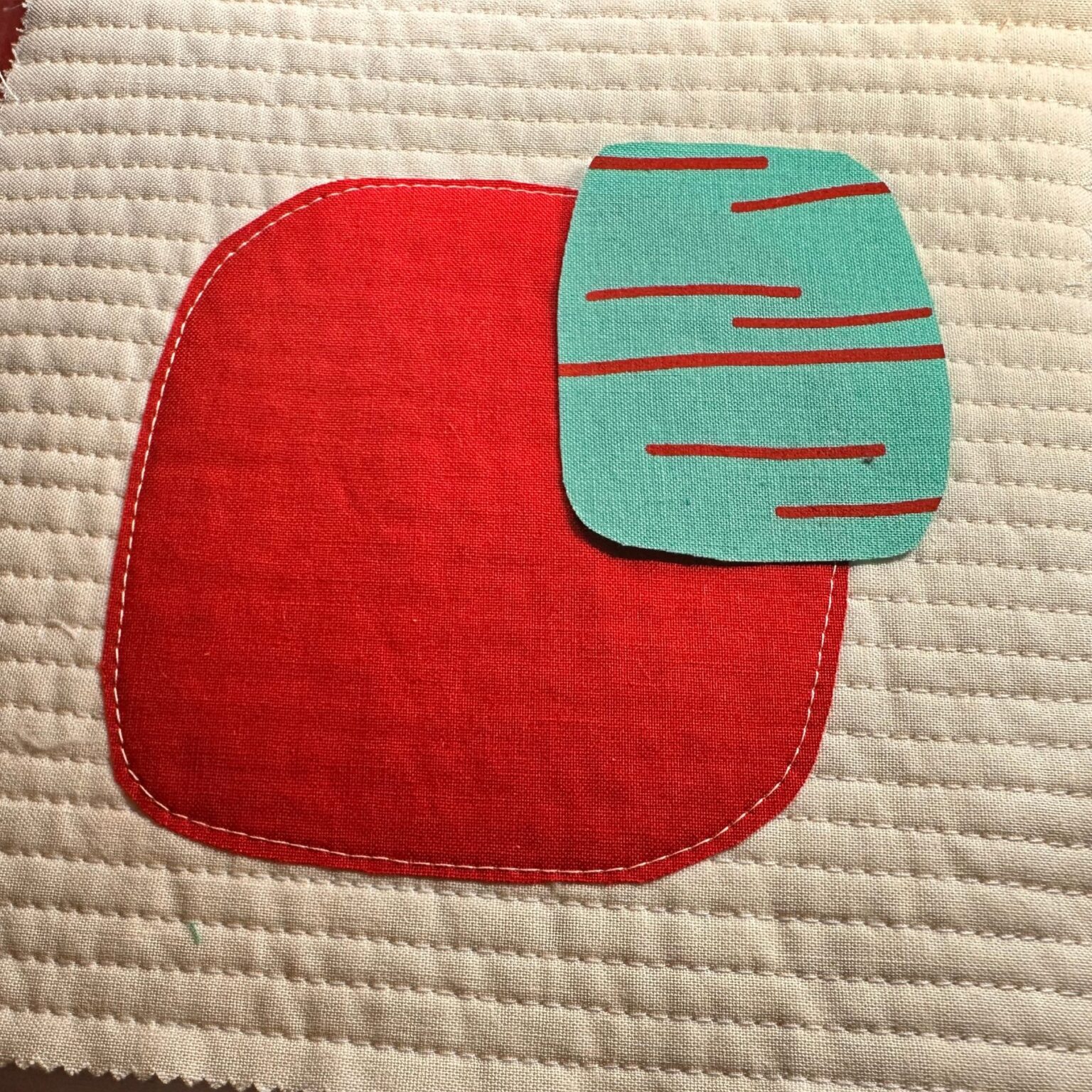 Easy Modern Quilt As You Go Applique Block - Scrap Fabric Love