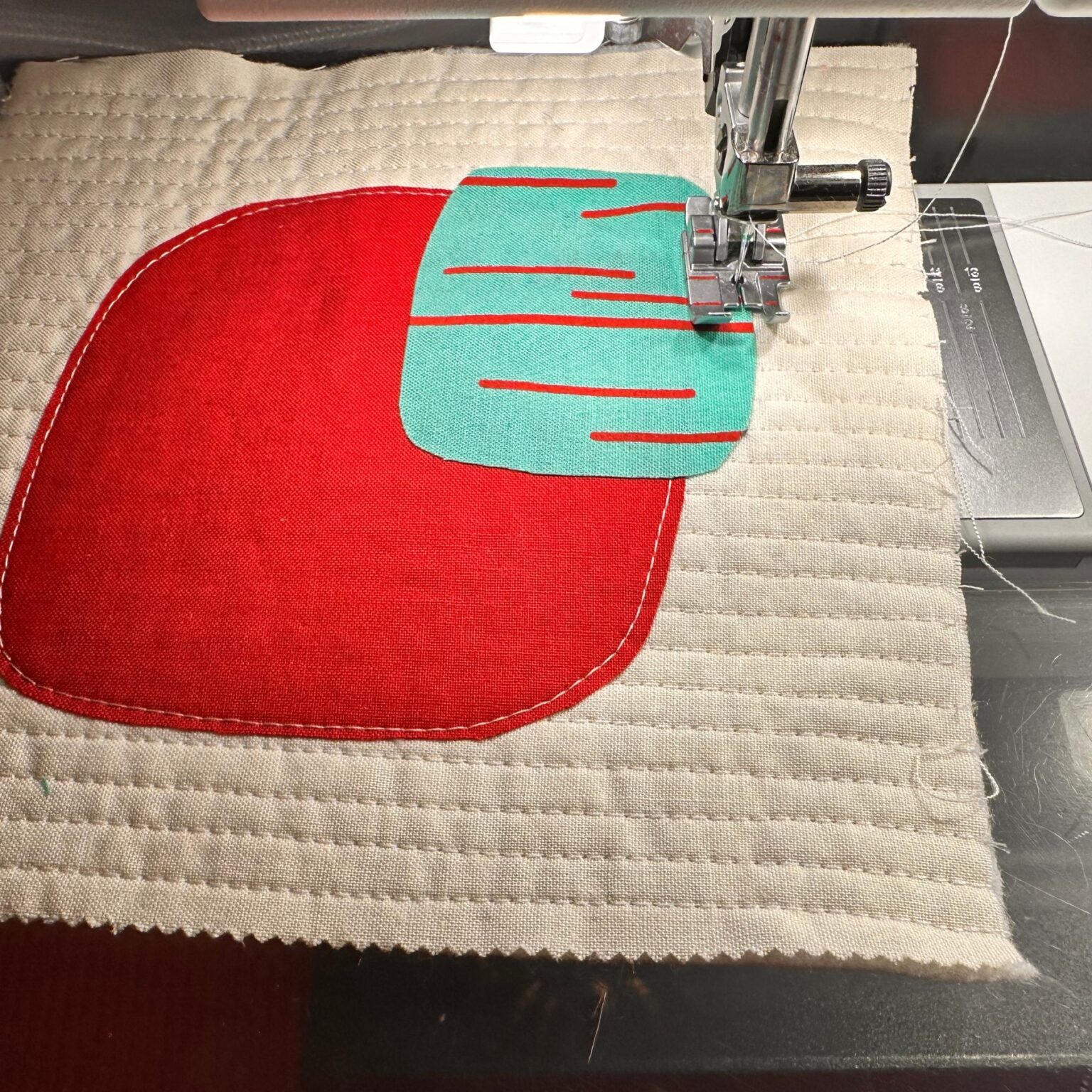 Easy Modern Quilt As You Go Applique Block - Scrap Fabric Love