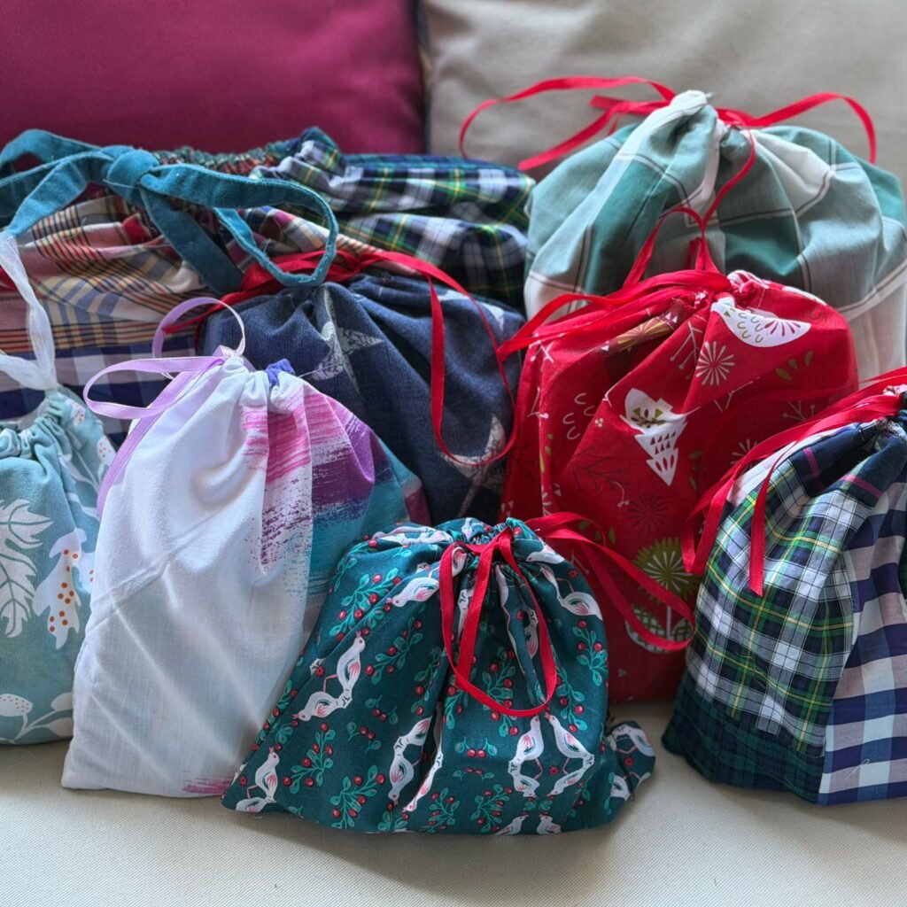 The Simplest Drawstring Gift Bags Ever (No Measuring, Under 5 Minutes ...